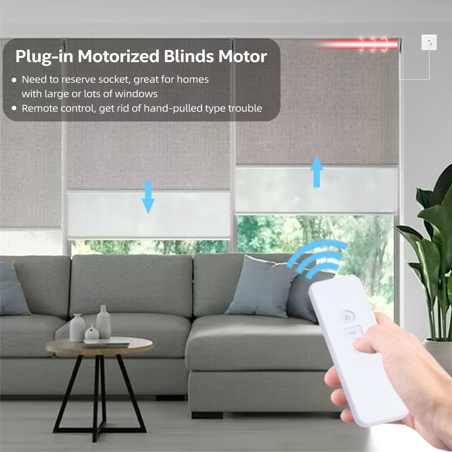 AC100-260V Roller Blind Motor Remote Control for 1.5 Inch Shade Tube ...