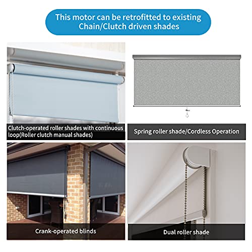 12V Hardwired with Remote Blinds Motor Kit Retrofit 38mm Tube ...