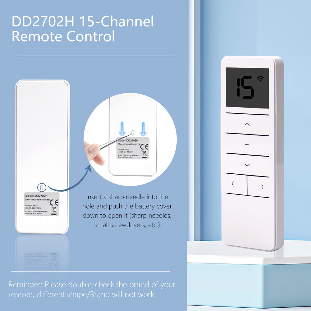 DD2702h 433mhz 15 Channel RF Transmitter/Remote Controller for DOOYA M ...